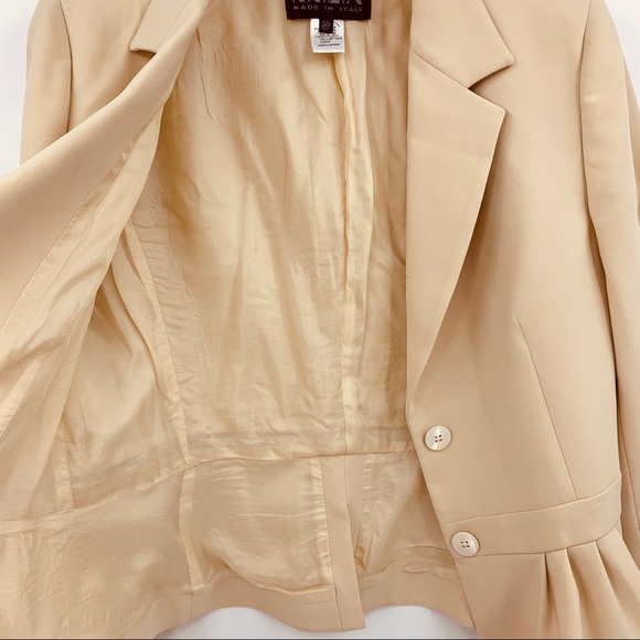 Krizia | Jackets & Coats | Krizia Ivory Peplum Poly Knit Jacket Lined 4 ...